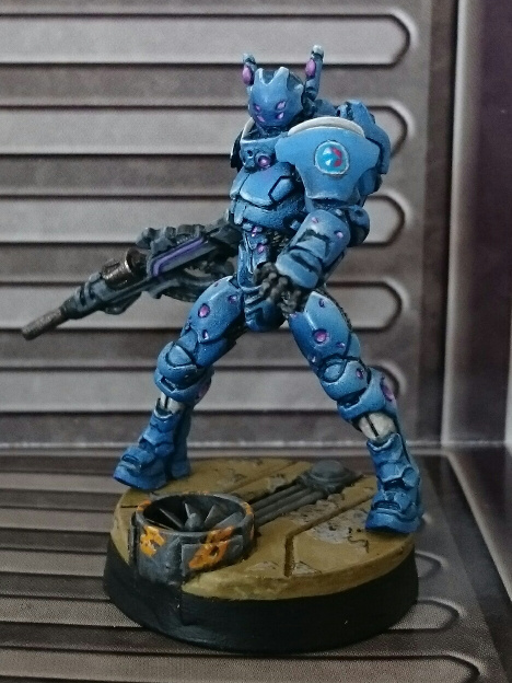 Infinity: Panoceania ORC Trooper with HMG conversion | Splayed Paint Brush
