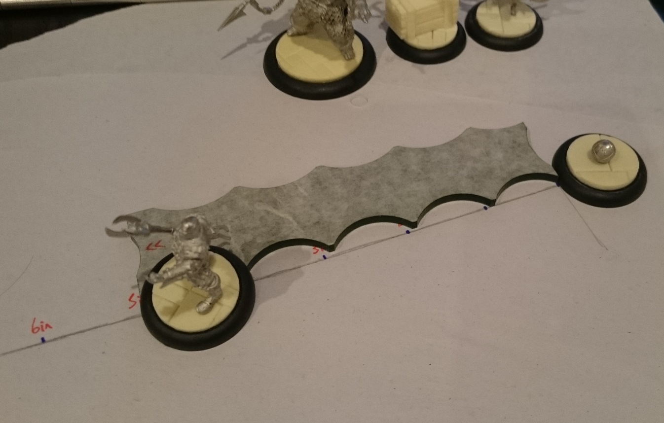 Guild Ball Prototype Range Rulers | Splayed Paint Brush