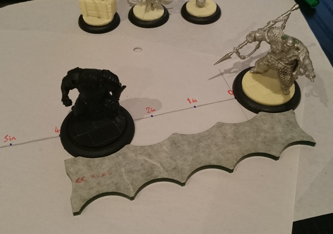 Guild Ball Prototype Range Rulers | Splayed Paint Brush